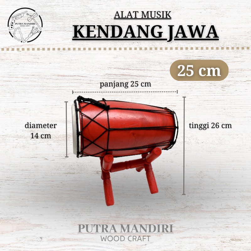 Jual Alat Musik Kendang Jawa 25 cm Mainan Tradisional Gendang Jawa ...
