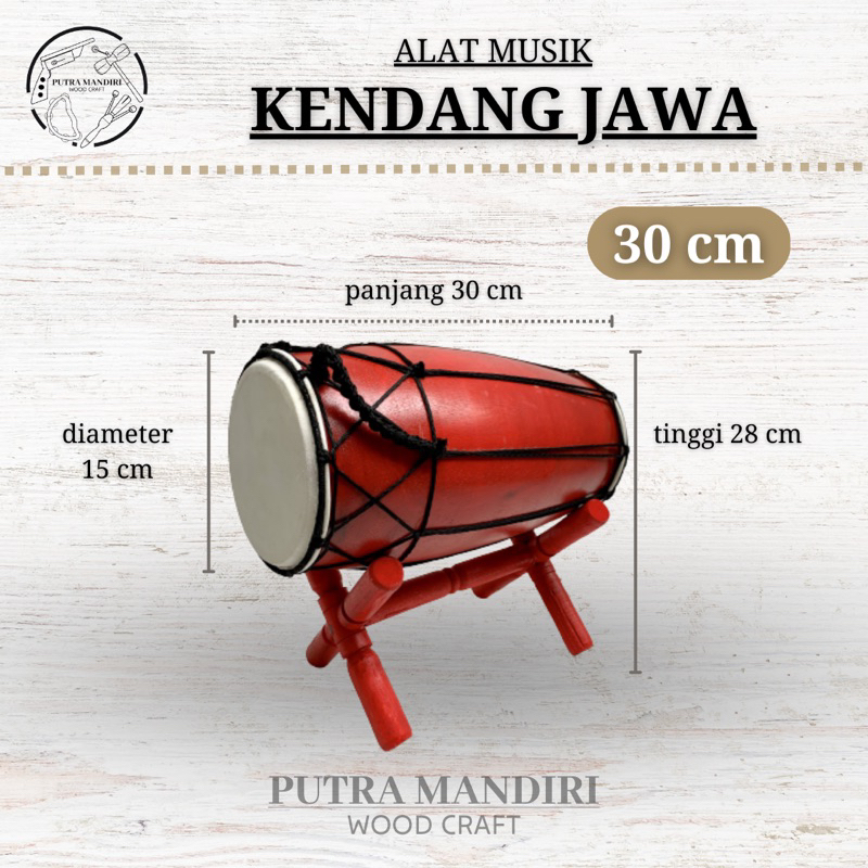 Jual Alat Musik Kendang Jawa 30 cm Mainan Tradisional Gendang Jawa ...