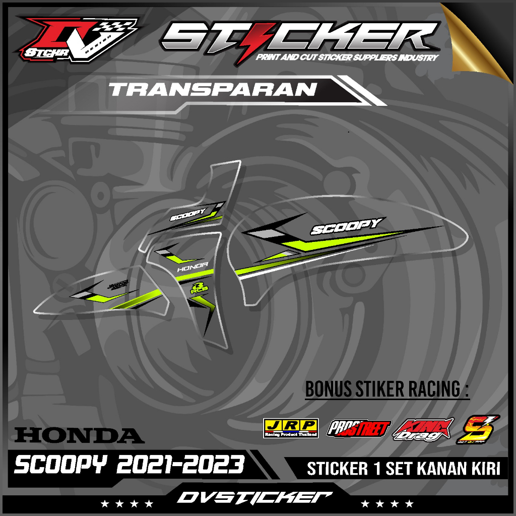 Jual Stiker Transparan Scoopy New 2021 Striping Scoopy Prestige 2021 ...