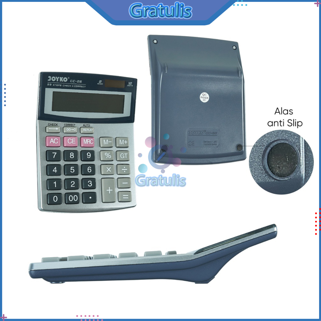 Jual KALKULATOR 12 DIGIT JOYKO [CC-26] CHECK CORRECT / CALCULATOR ...