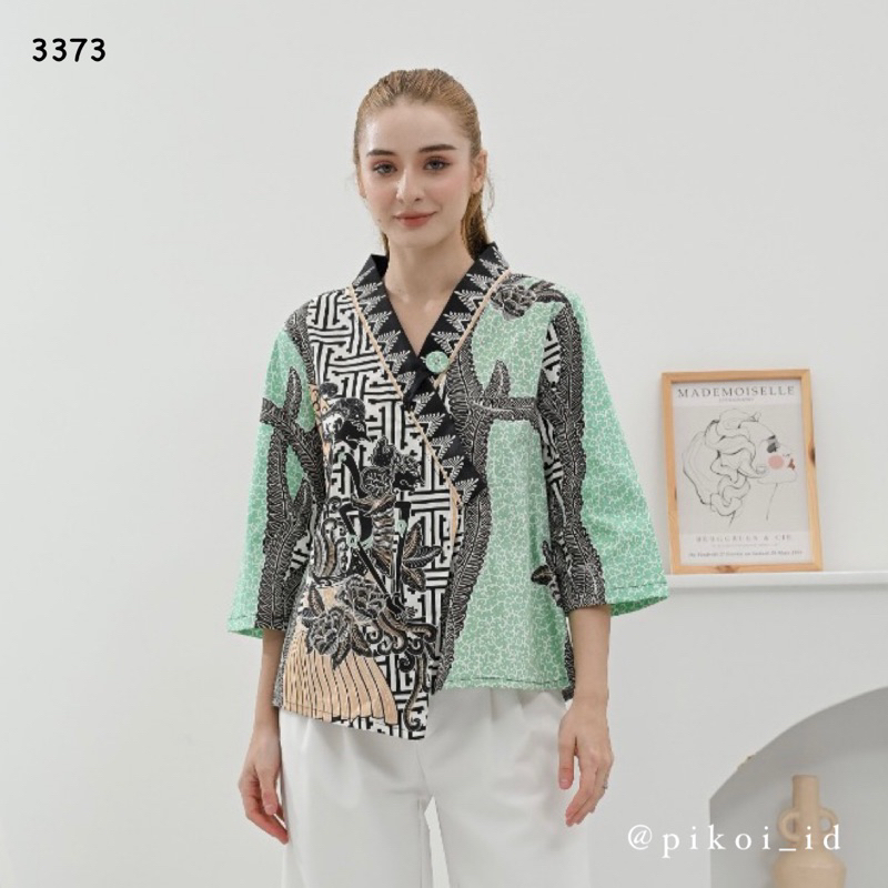 Jual Batik wanita / atasan batik wanita / baju batik kimono wanita modern / seragam kerja kantor ...