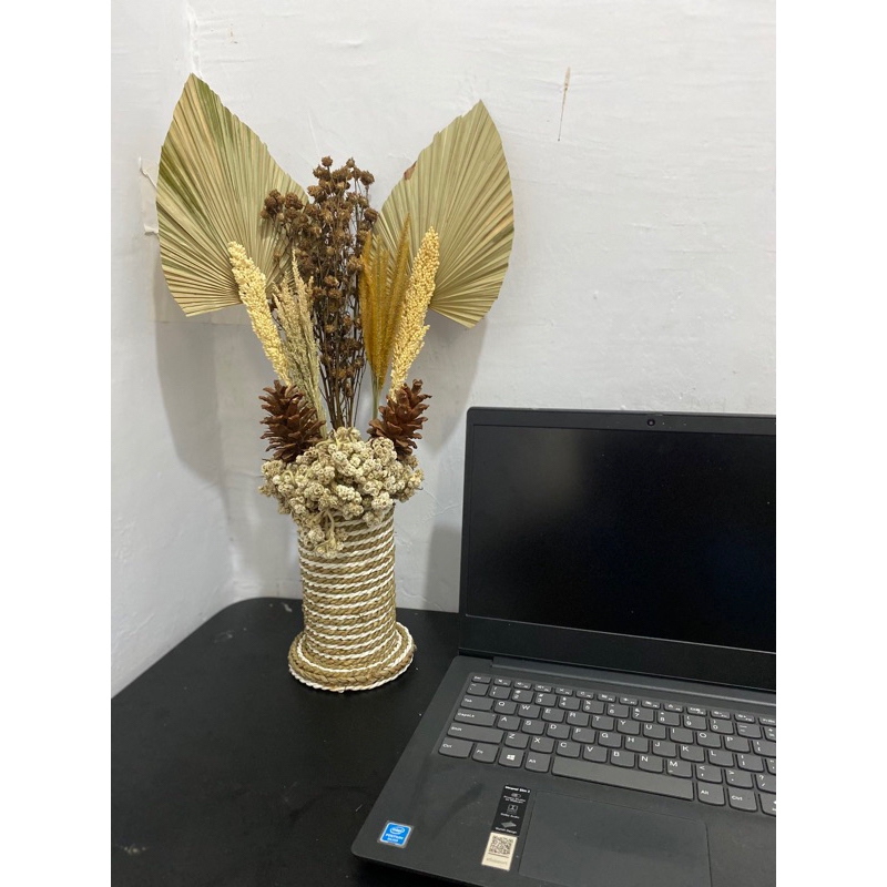 Jual Hiasan meja bunga dan vas tinggi 20cm | Shopee Indonesia