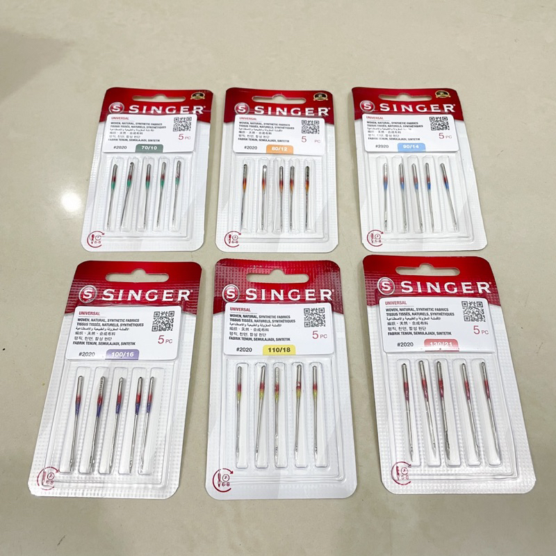 Jual (1 blister 5 pc) Jarum Singer 2020 BLISTER PACK High Quality Mesin ...