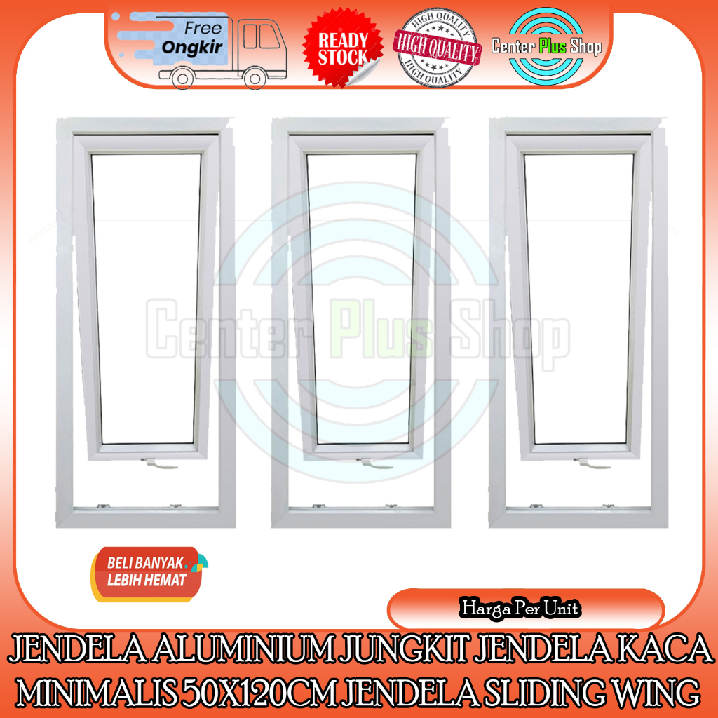Jual KACA JENDELA JUNGKIT BENING ALUMINIUM SWING L50xT120 50x120 1 DAUN ...