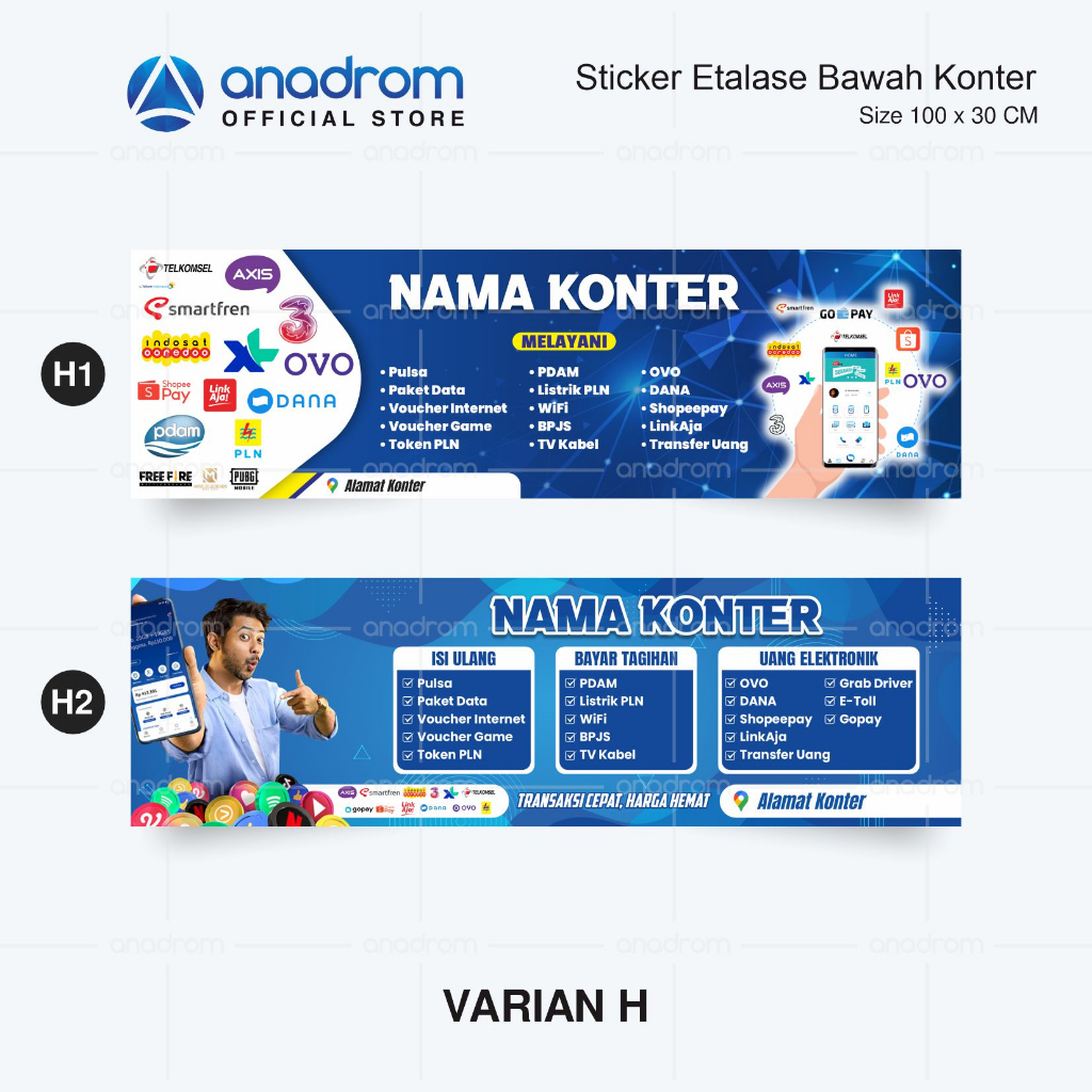 Jual Sticker Bawah Etalase Konter | Size 100 X 30 Cm | Anadrom 3409 ...