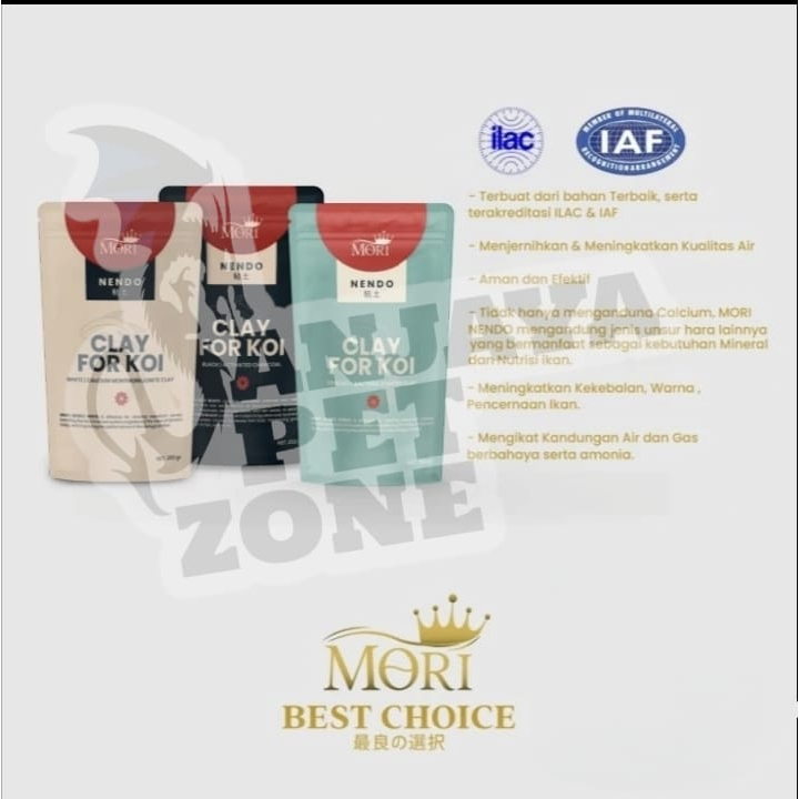Jual MORI NENDO CLAY KOI 250GR Penjernih Air dan Mineral Kolam | Shopee ...