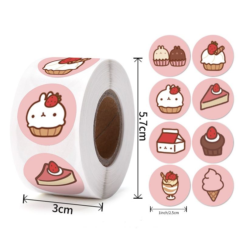 Jual 50pcs Cute DESSERTS Cupcake Donut Ice Cream Macaron Seal Sticker ...