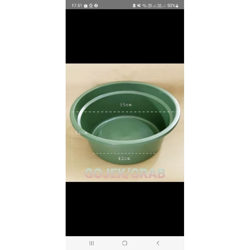 Jual Baskom Besar Diameter 55 cm | Ember Plastik | Bak 24 Hijau ...