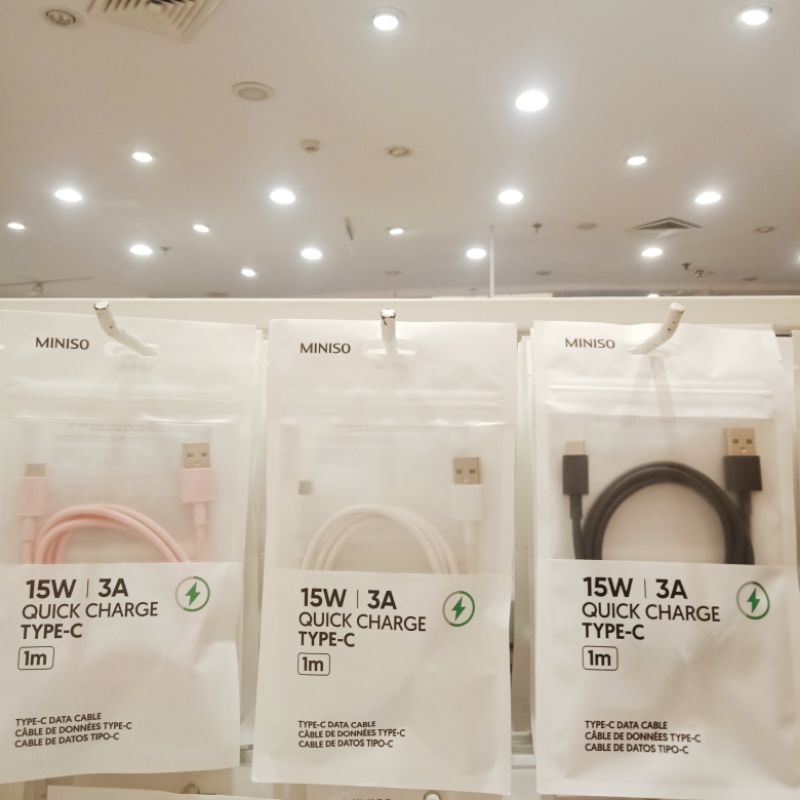Jual MINISO QUICK CHARGE TYPE-C DATA CABLE / KABEL DATA ANDROID TYPE-C ...