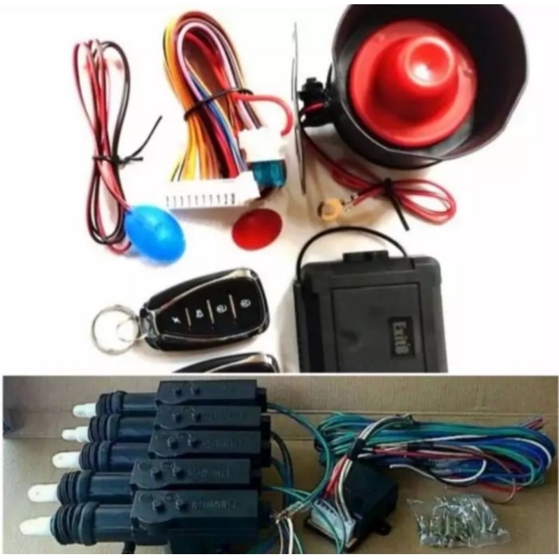 Jual Alarm Mobil Universal Dan Central Lock Mobil 5 Pintu Komplit Kabel ...