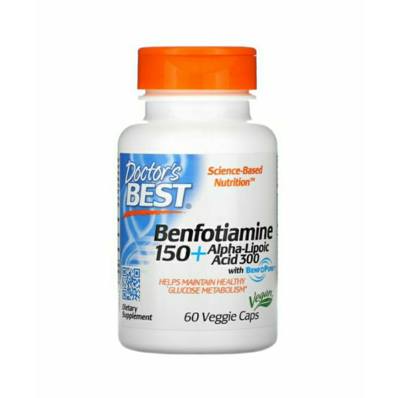 Jual Doctor's Best Benfotiamine 150 + Alpha-Lipoic Acid 300, 60 Veggie Caps Blood Sugar Support ...