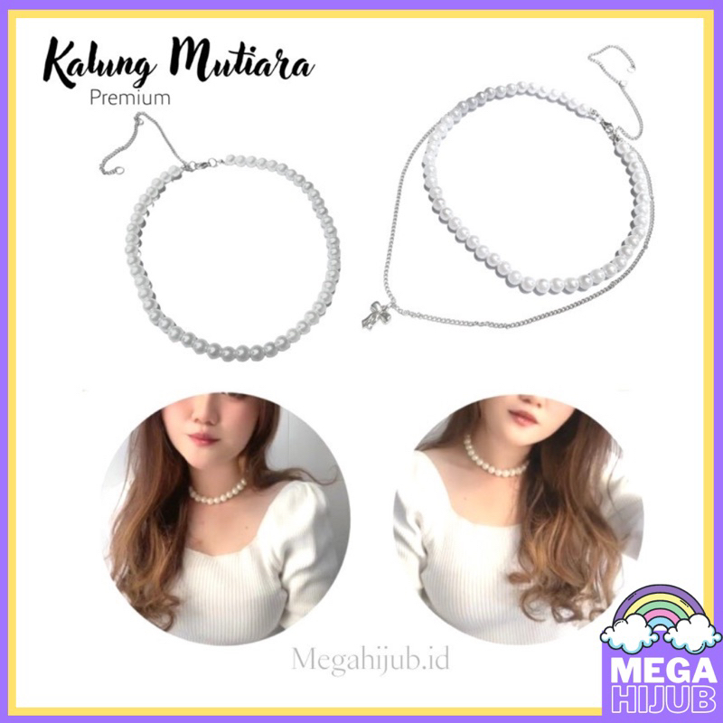 Jual [ Kalung mutiara premium ] Pearl Necklance / kalung Korea | Shopee ...