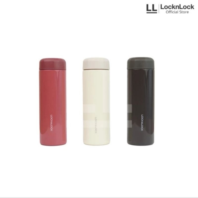 Jual LocknLock Minimal Tumbler 340ml - LHC4184 - GREY RED IVORY - Botol minum thermos panas ...
