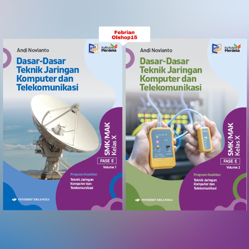 Jual BUKU DASAR DASAR TEKNIK JARINGAN KOMPUTER DAN TELEKOMUNIKASI VOLUME 1 2 SMK/MAK KELAS 10 (X ...