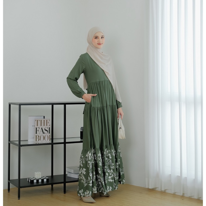 Jual Le Khari Myza Dress Bahan Premium Rayon Twill Busui Size S-XL ...