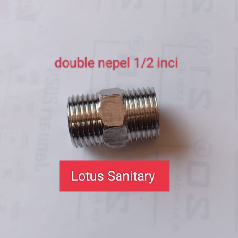 Jual double nepel stainless steel sus 304 dobel nipel nipple 1/2 inchi ...