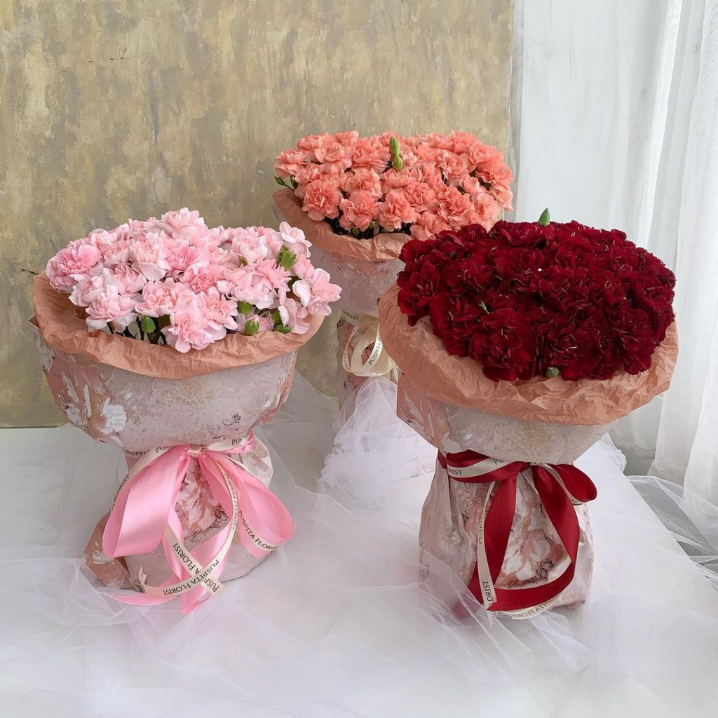 Jual BOUQUET BUNGA "Carnation Bouquet" (FRESH FLOWER/BUNGA ASLI/BUNGA ...