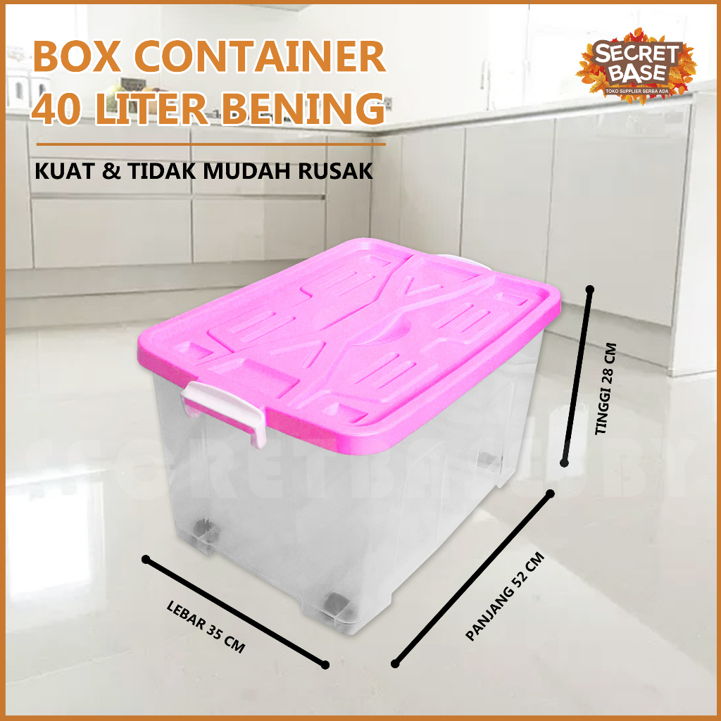 Jual BOX CONTAINER 40 LITER + RODA - Kontainer Box Plastik / Container ...