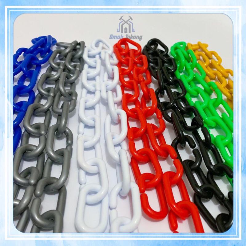 Jual Rantai 6mm Warna Harga per 1 Meter / Rantai Plastik 6mm / Rantai ...