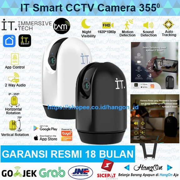 Jual IT Smart CCTV Wifi Camera 1080p Full HD Night Vision IP Cam PTZ ...
