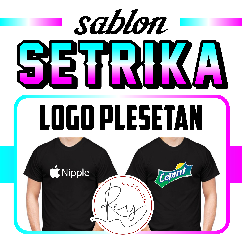 Jual SABLON SETRIKA LOGO PLESETAN LUCU 1-25 - REY CLOTHING | Shopee ...