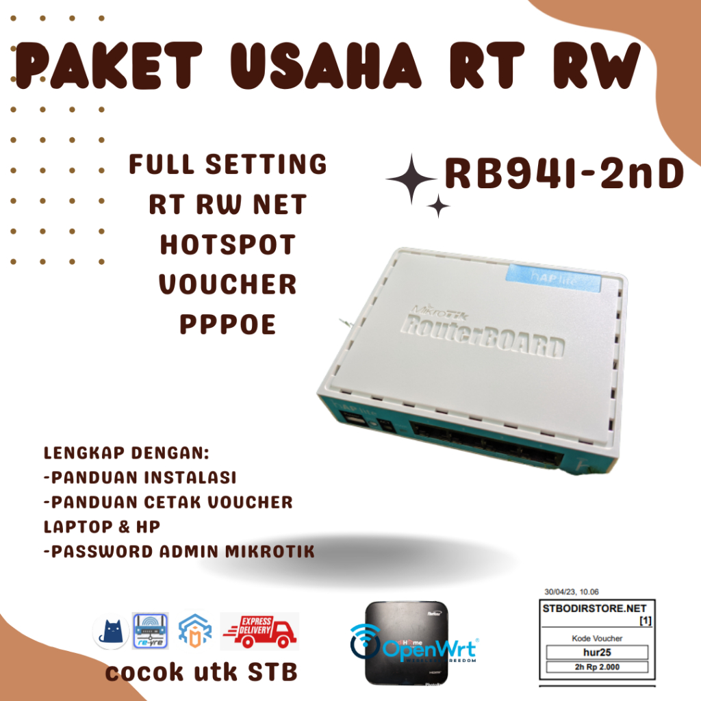 Jual Mikrotik RB 941-2nD Full Setting Hotspot Mikhmon Voucheran | Shopee Indonesia