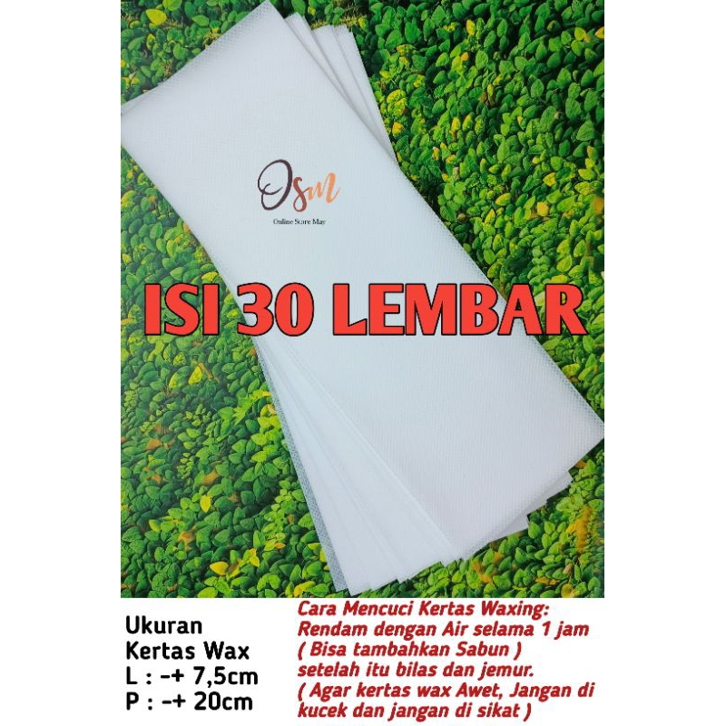 Jual KERTAS WAX ISI 30 LEMBAR KAIN WAXING WAX KIT SUGAR WAXING | Shopee ...