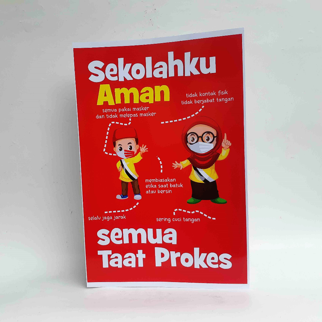 Jual Poster Sekolah | Poster Sekolahku Aman Semua Taat Prokes ver 2 ...