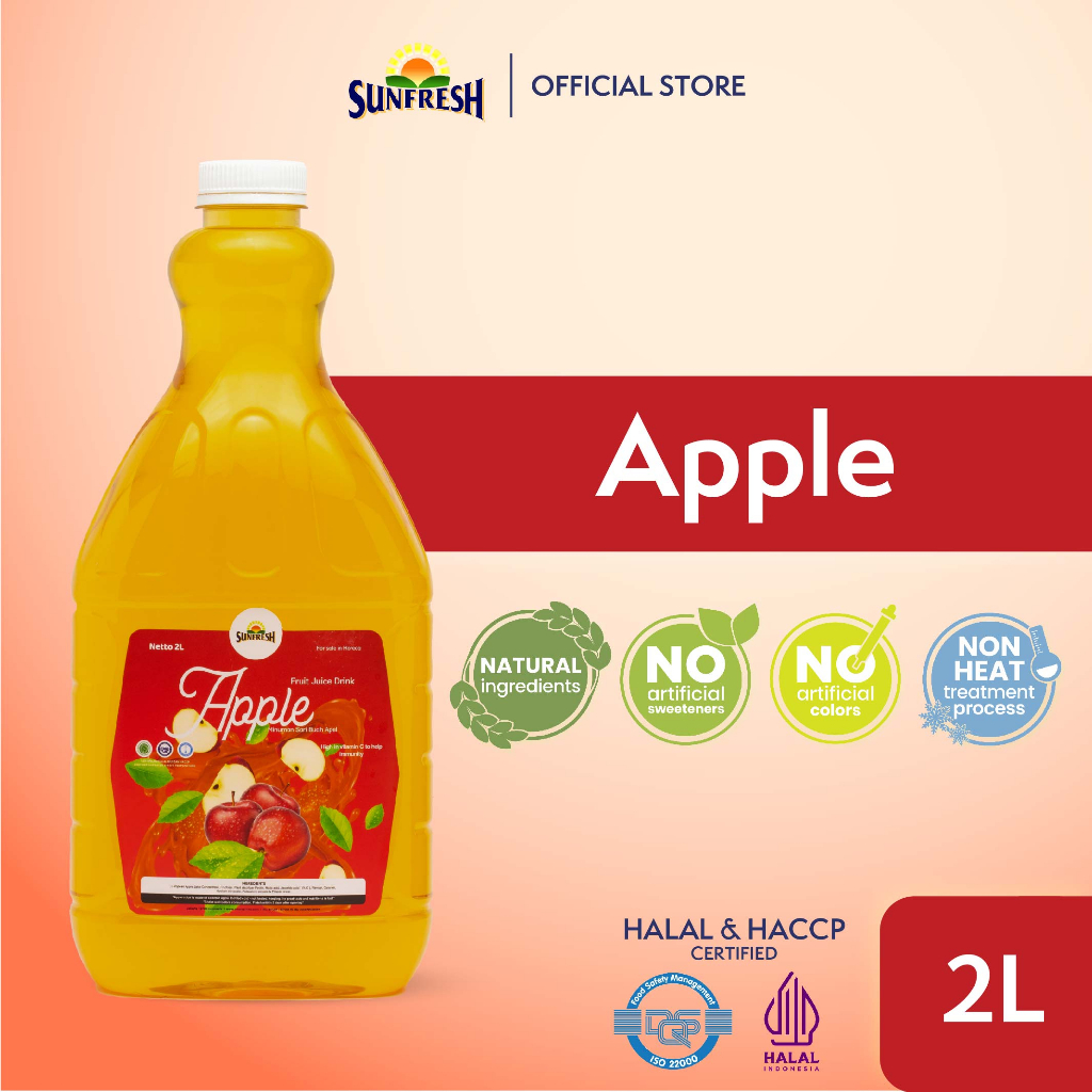 Jual Sunfresh Daily Apple Juice 2 Liter Mengandung Vitamin A - Jus Buah Apel Asli | Shopee Indonesia