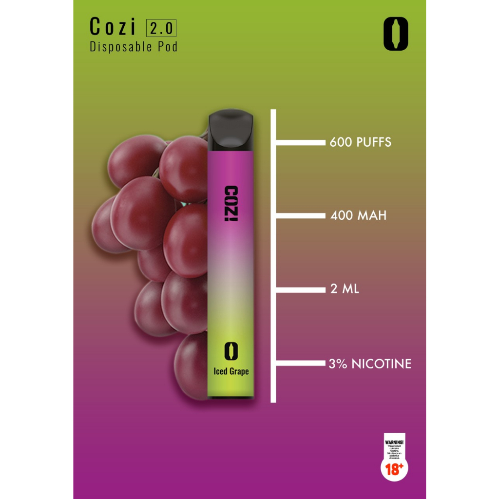 Jual COZI POD KIT 600puffs 2ML 400MAH ORIGINAL DISPOSABLE PODS | Shopee ...