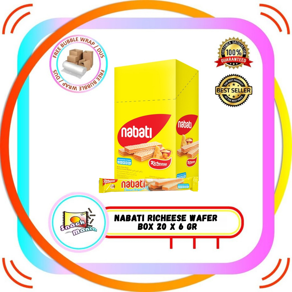 Jual Nabati Richeese Wafer Box 20 x 6 gr Cheese Keju RCE | Shopee Indonesia