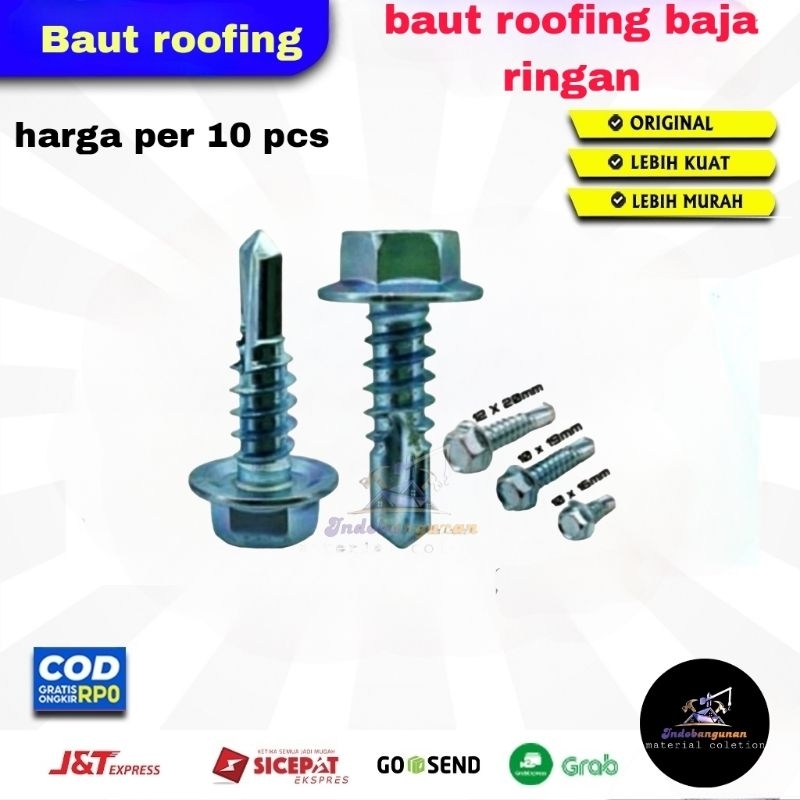 Jual BAUT BAJA RINGAN BAUT ROOFING BAUT SKRUP BAUT BETON | Shopee Indonesia