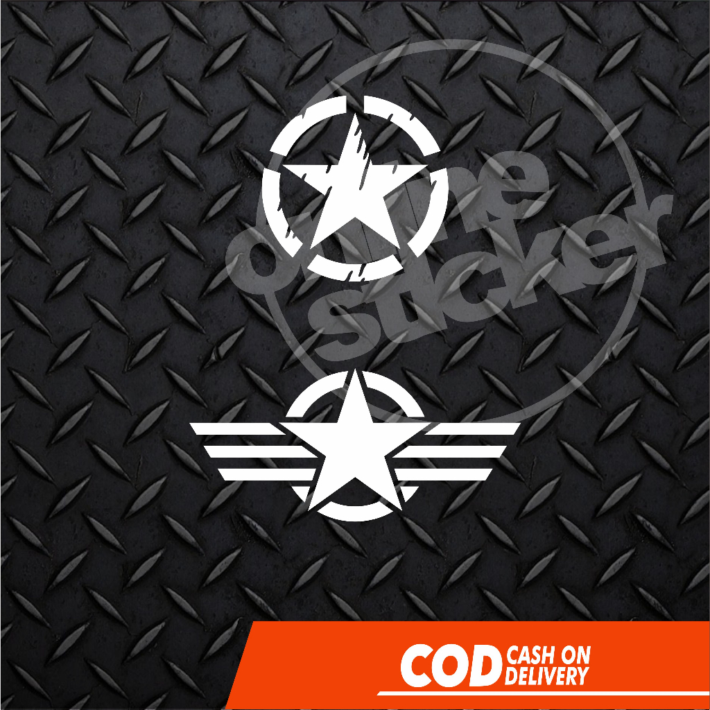 Jual sticker bintang army star | cutting menyala | Shopee Indonesia