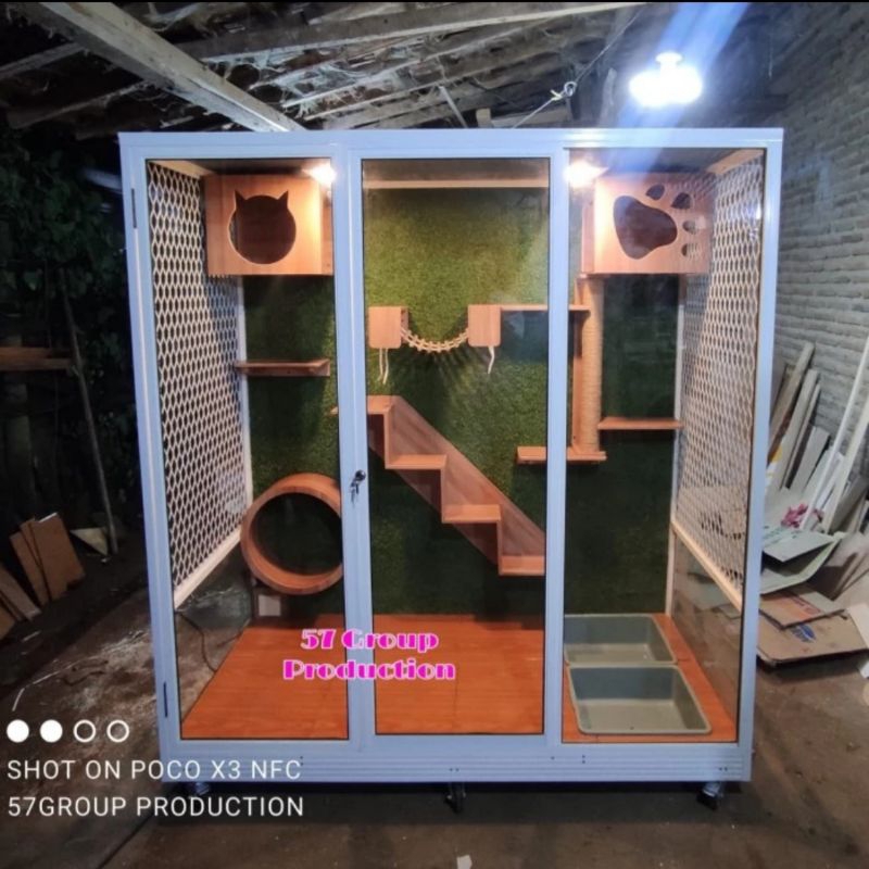 Jual Rumah kandang tempat tidur kucing besar/jumbo full playground ...