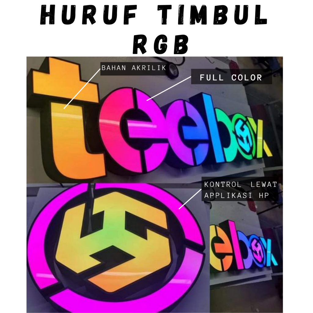 Jual Custom Huruf + LED / Huruf Akrilik Nyala | Shopee Indonesia