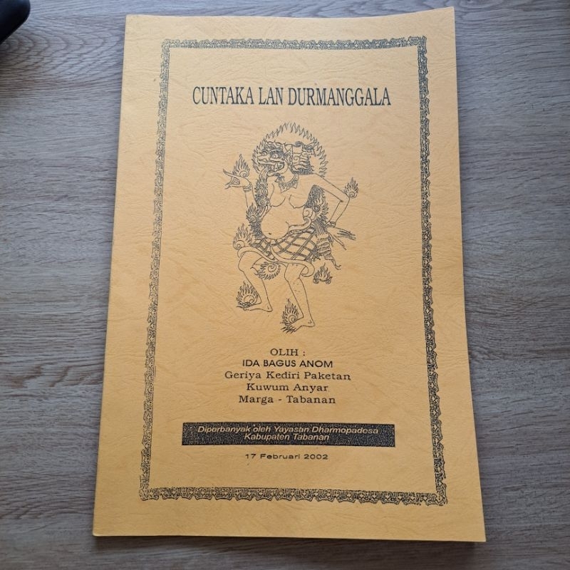 Jual Buku Cuntaka Lan Durmanggala Agama Hindu Ida Bagus Anom | Shopee Indonesia