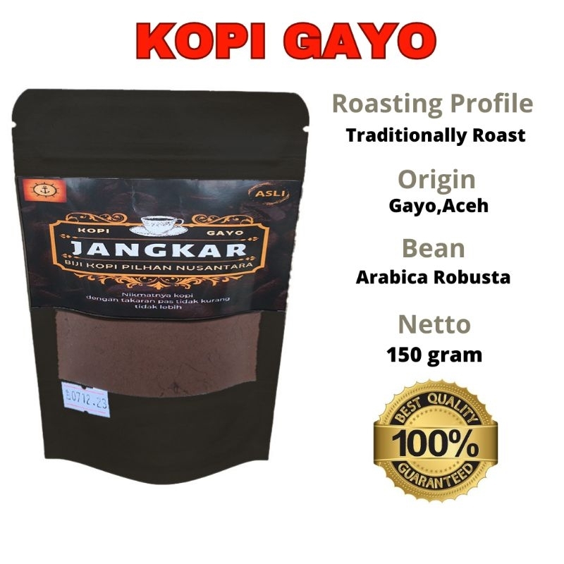 Jual PROMO Kopi Bubuk Gayo Asli Aceh 150 Grm Arabica Robusta 100% ...