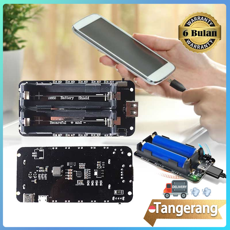 Jual 2 Slot 18650 Battery Case Lithium Battery Shield USB Supply 2 Dual 18650 Charger Lithium V8 ...