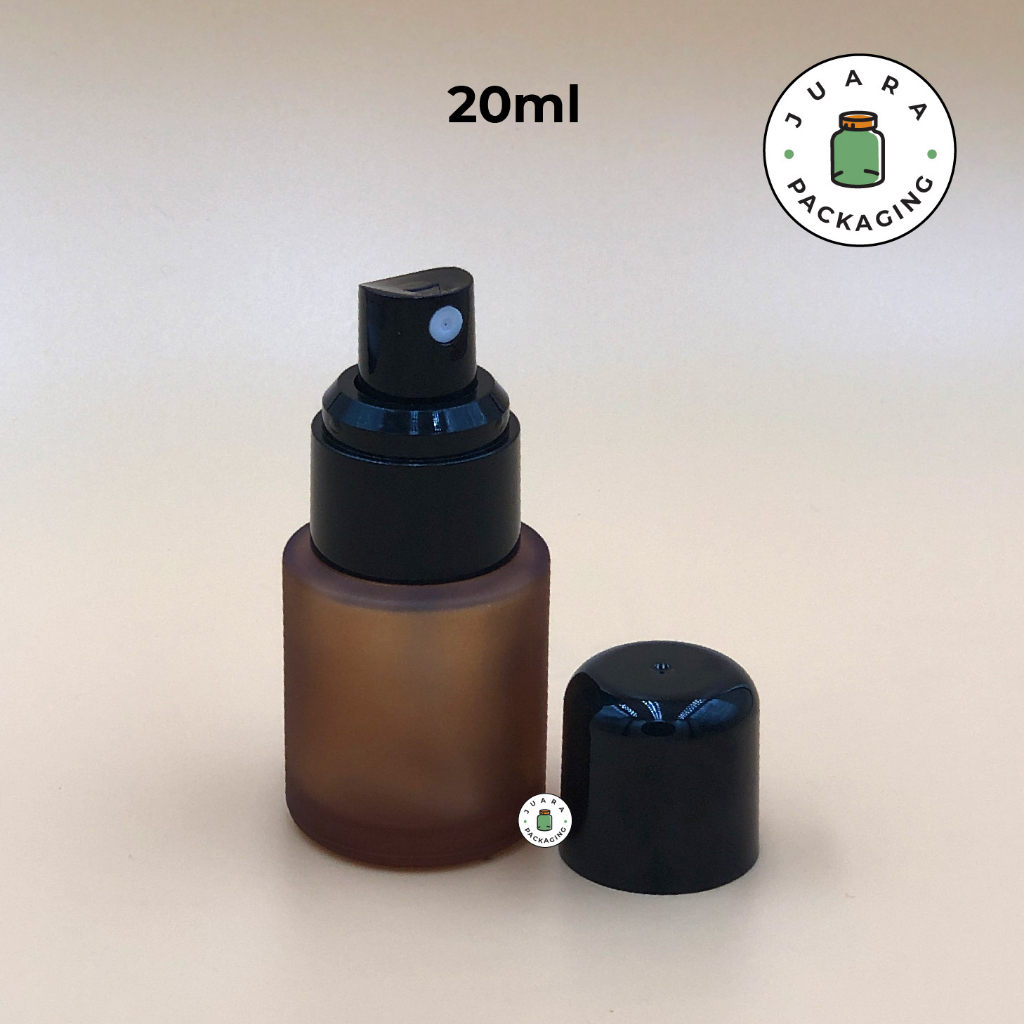 Jual Botol Spray 20ml Kaca Amber Coklat Buram dengan Tutup Hitam – Botol Semprot Skincare Kaca ...