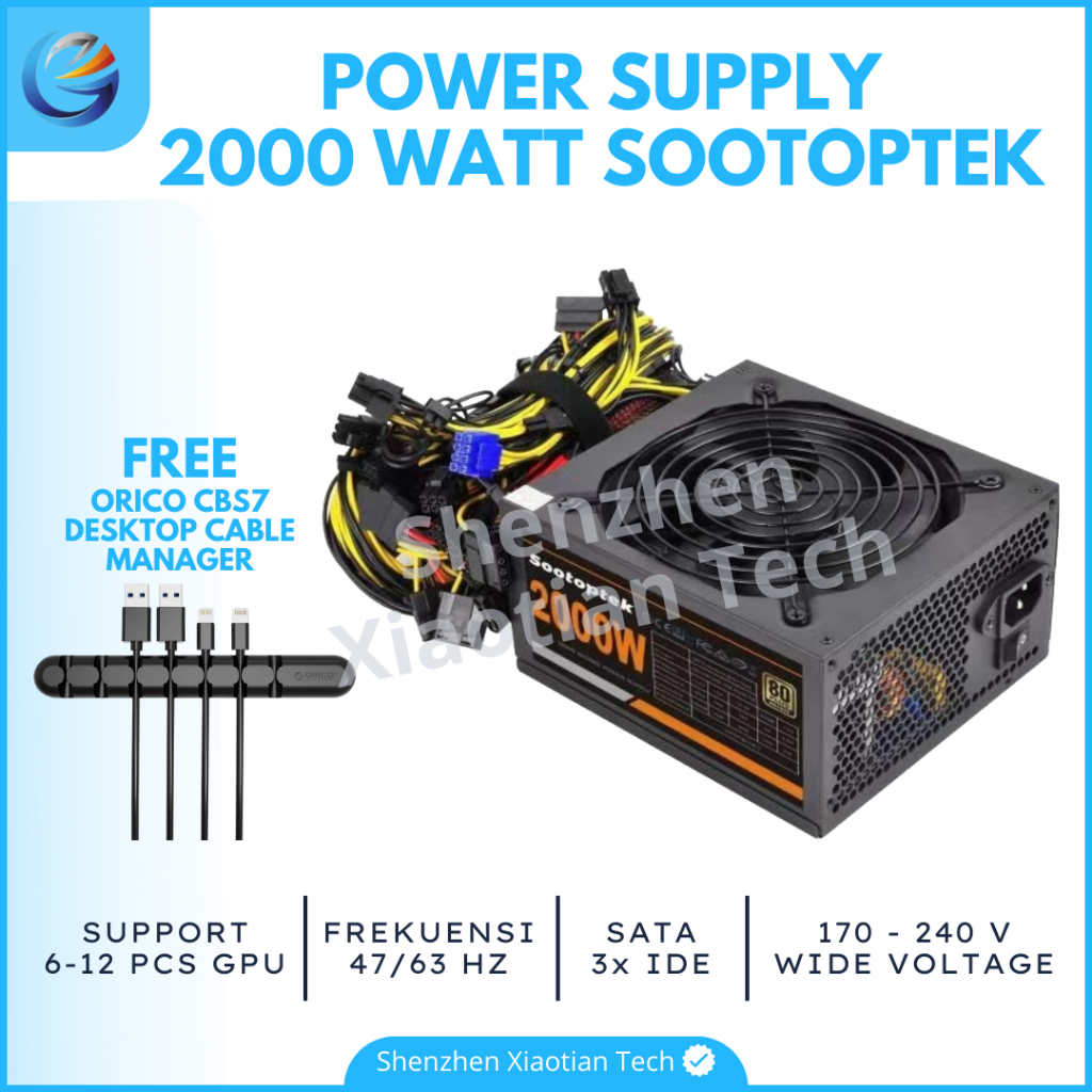 Jual Sootoptek 2000 WATT / Power Supply 2000 WATT PSU MINING | Shopee ...