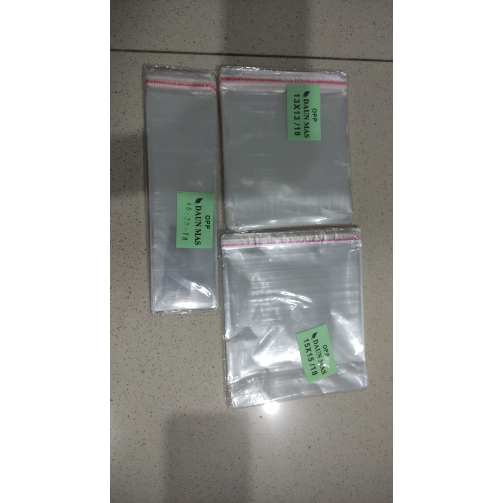 Jual PLASTIK OPP 13X13/ 15X15/ 6X20 DAUN MAS | Shopee Indonesia