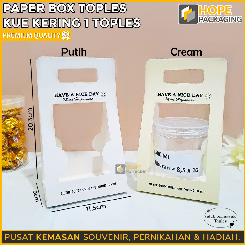 Jual Paper Box 1 Toples Kue Kering Natal / Kotak Kue Kering Packaging ...