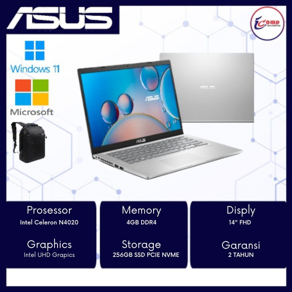 Jual ASUS VIVOBOOK 14 A416MAO-FHD425 (14"FHD,Celeron N4020/4GB/256GB ...