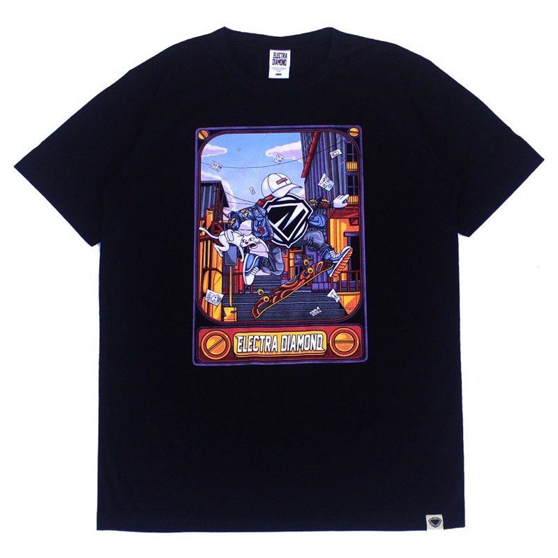 Jual Kaos Baju Electra Diamond T-Shirt Town Black | Shopee Indonesia