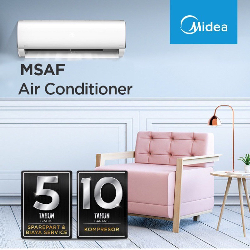Jual Midea AC Standard 1/2 PK ( 0.5 PK ) 350 Watt - Freon R32 Series ...