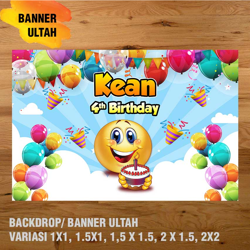 Jual EMOJI BANNER/ BACKDROP/ SPANDUK ULANG TAHUN UL-TAH | Shopee Indonesia