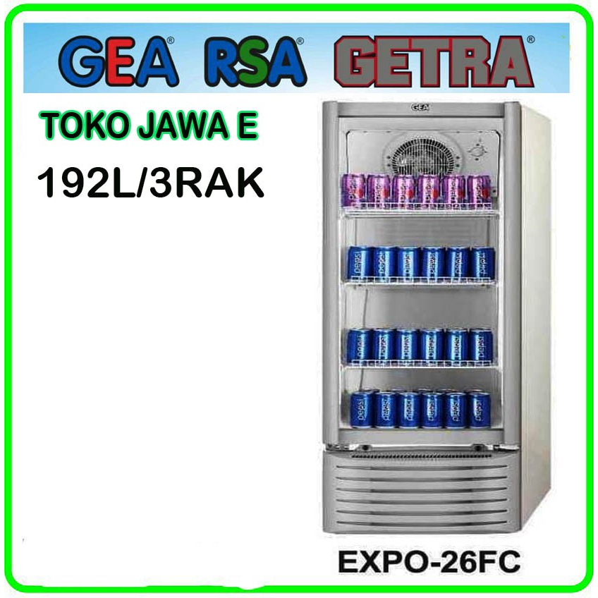Jual SHOWCASE GEA EXPO 26FC Lemari Pendingin 3 Rak - Kapasitas 192 ...