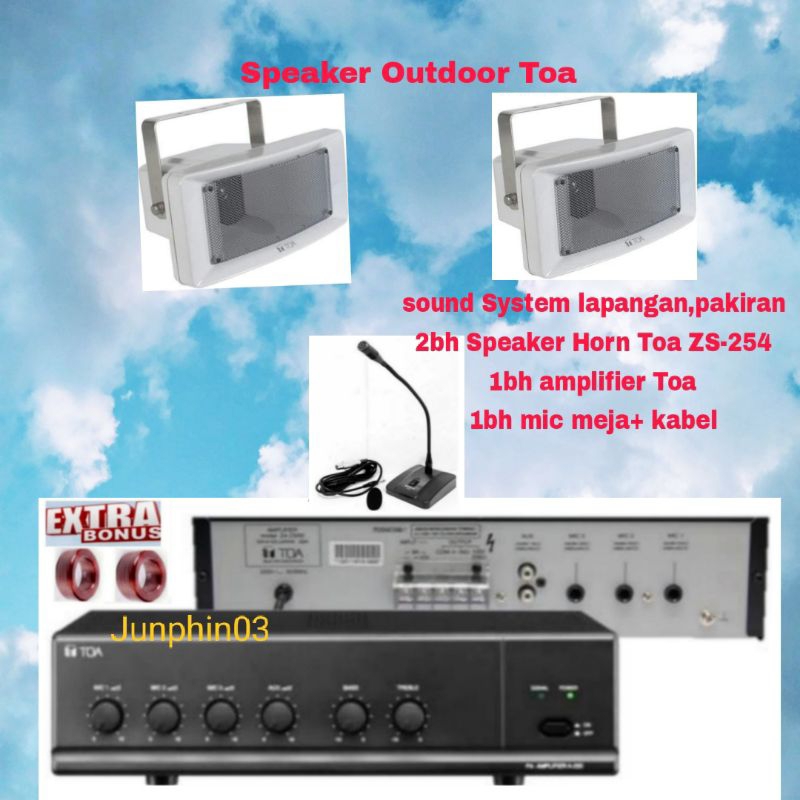 Jual Sound System lapangan pakiran paket komplit speaker Outdoor ZS-254 ...