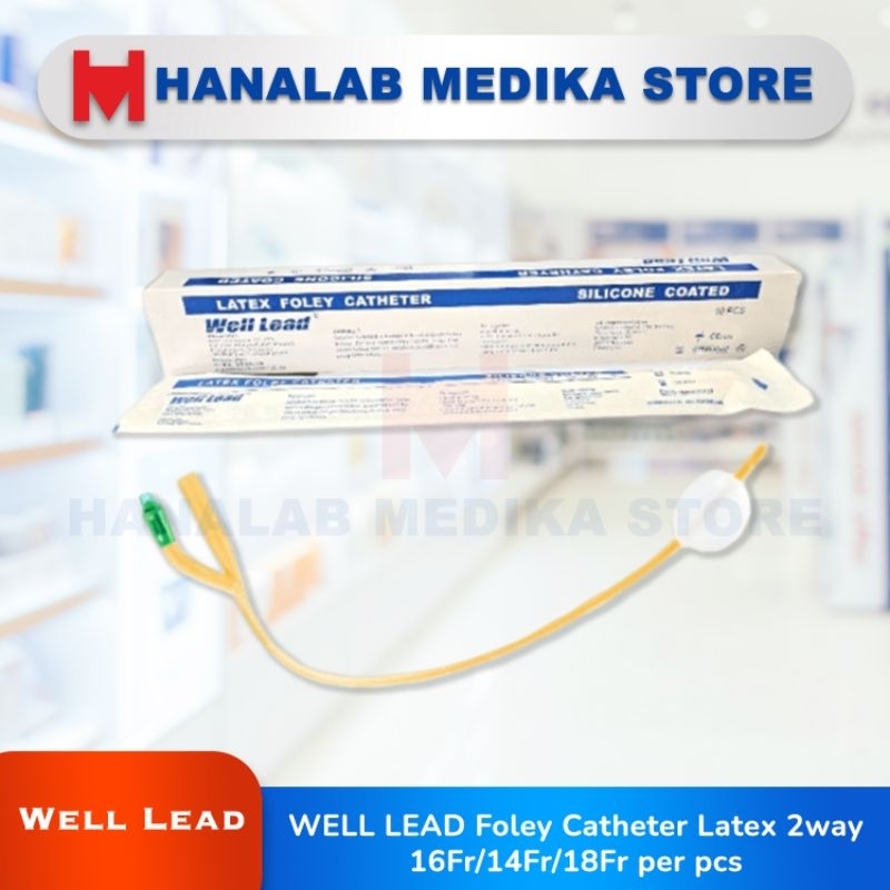 Jual FOLEY WELL LEAD Foley Catheter LATEX 2way 16Fr/14Fr/18Fr per pcs ...