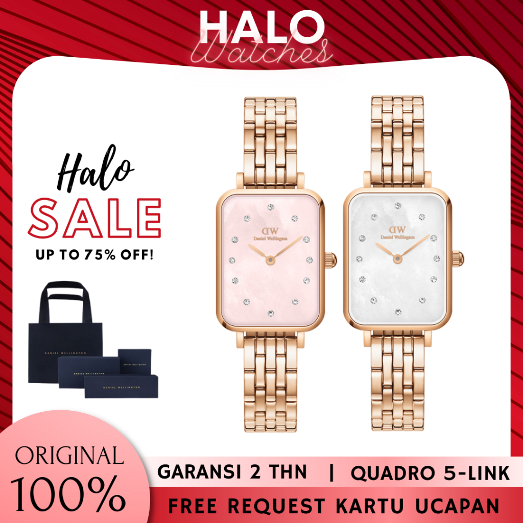 Jual Jam Tangan Daniel Wellington Original Wanita Quadro Pressed 5-Link ...
